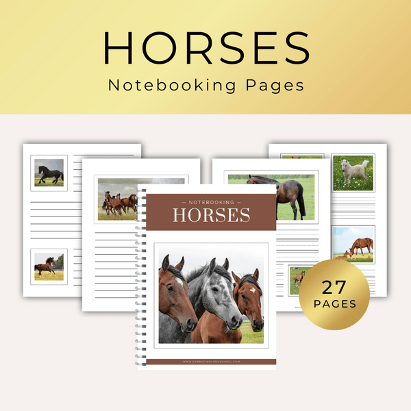 Horse Notebooking Pages – Embracing Homeschool Shop